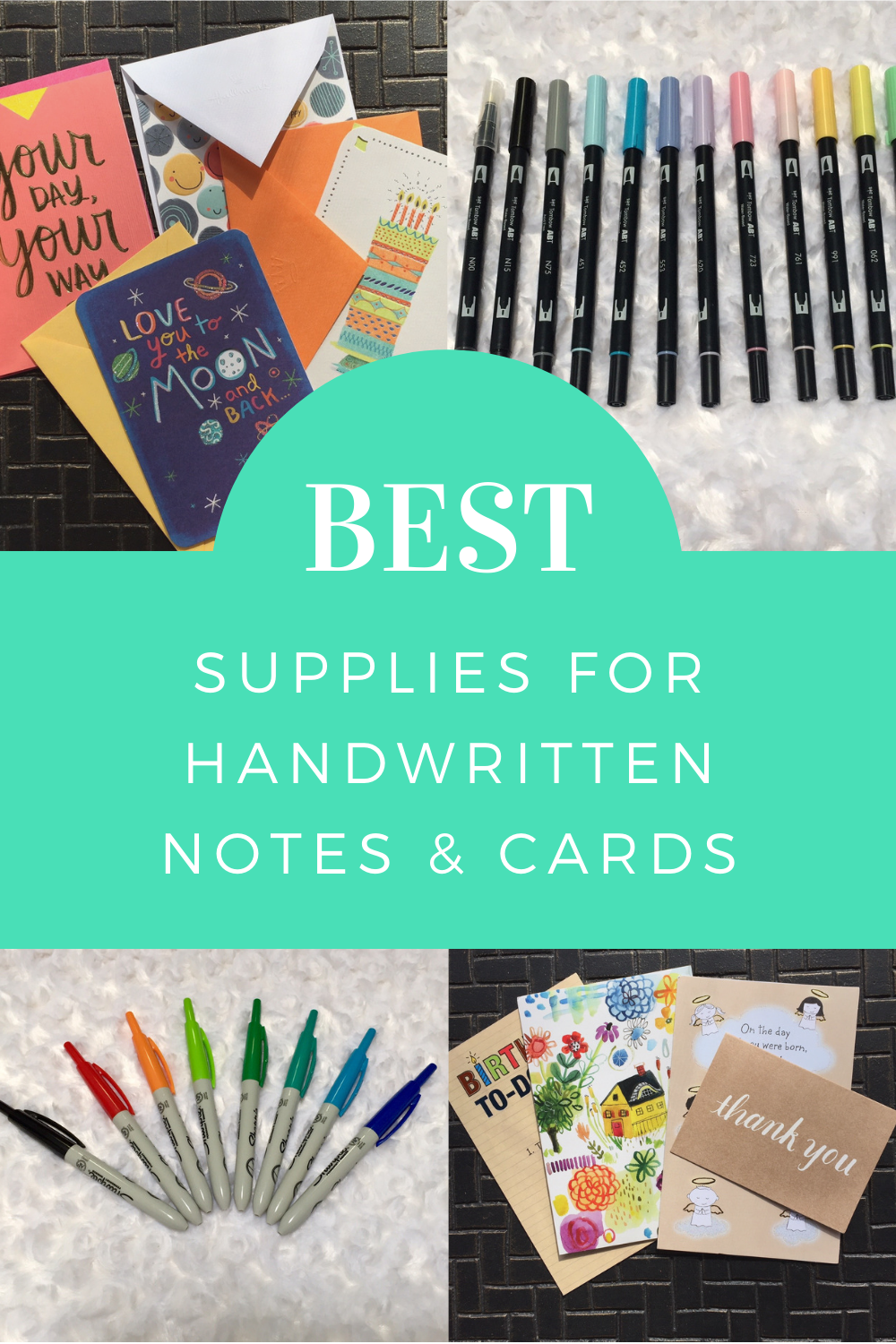 Pinterest Graphic- Handwritten Cards – Plan on the Sunrise
